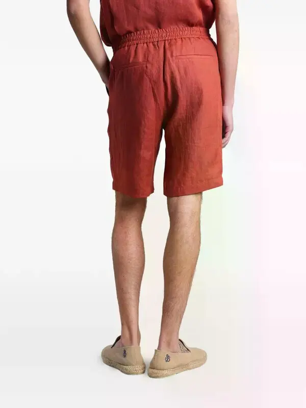 Alpha Studio Elasticated-waist Linen Shorts