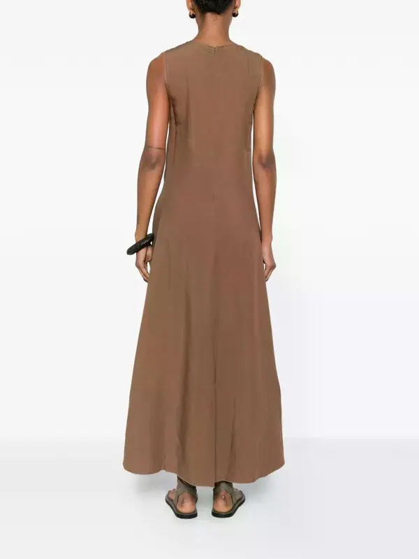 AROVESCIO Sleeveless Flared Midi Dress