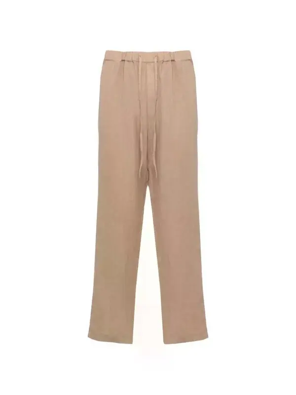 120% Lino Drawstring Waist Trousers
