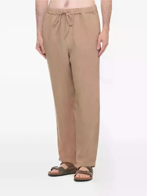 120% Lino Drawstring Waist Trousers