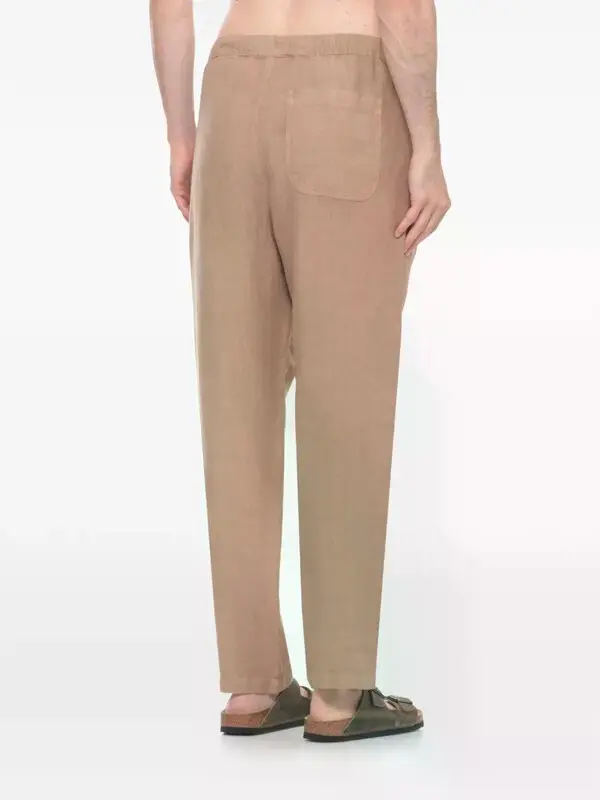 120% Lino Drawstring Waist Trousers