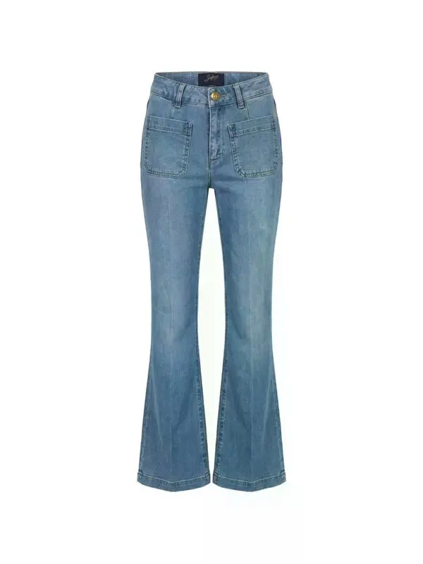 Seafarer Delphine Patch-pocket Flared Jeans - Blue