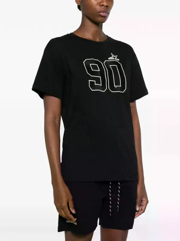 MARC ELLIS Sequin Embellished Logo T-shirt