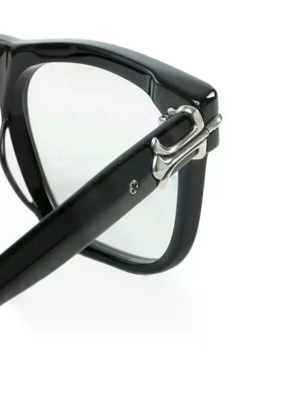 Chrome Hearts Square Frame Glasses With Cross Plaque
