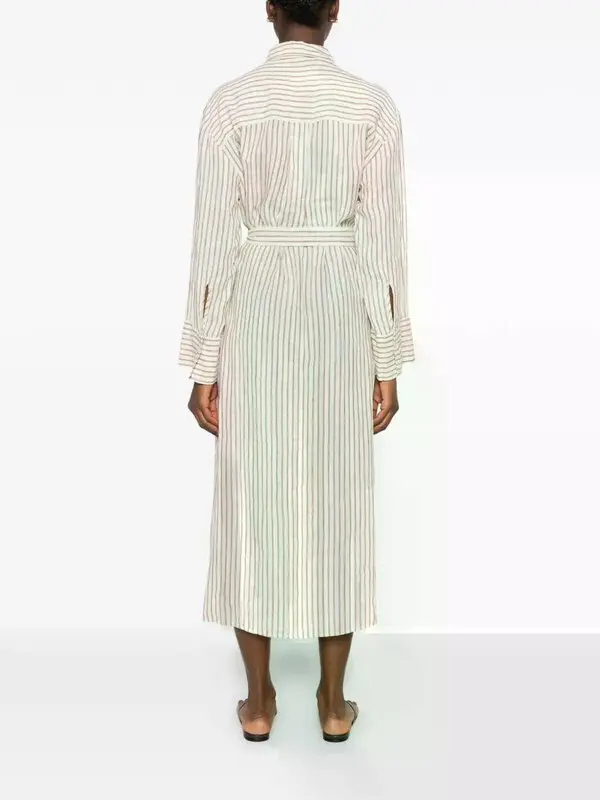 Marc O'polo Striped Belted Midi Dress