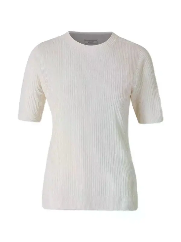 Peserico Ribbed Knit Short Sleeve Sweater