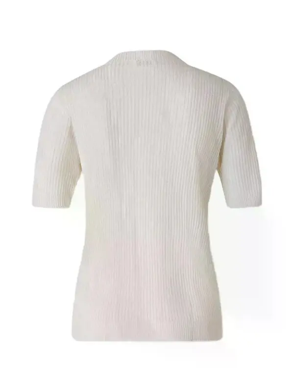 Peserico Ribbed Knit Short Sleeve Sweater