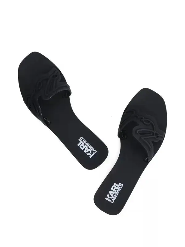 Karl Lagerfeld Embossed Logo Slides