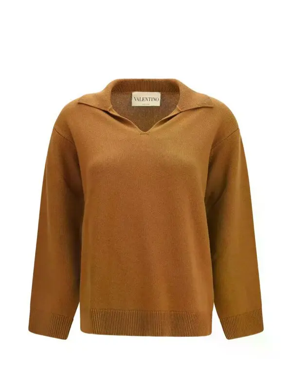 Valentino Garavani Cashmere Polo-collar Sweater - Neutrals