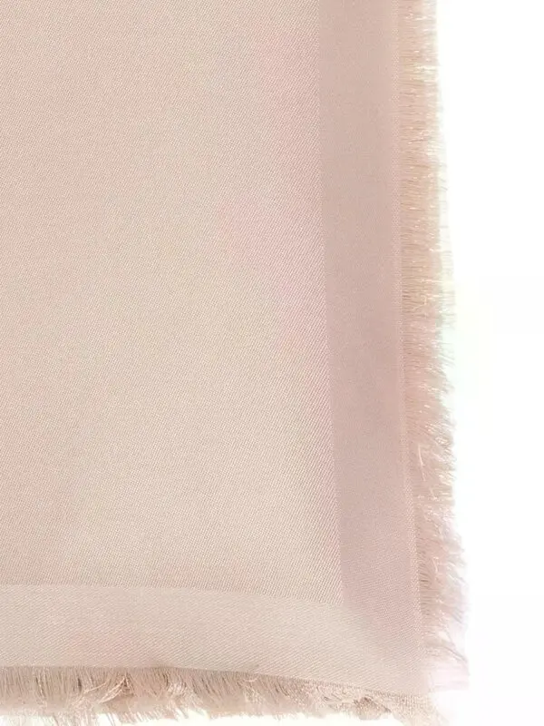 FERRAGAMO Jacquard Frayed-edge Scarf - Pink