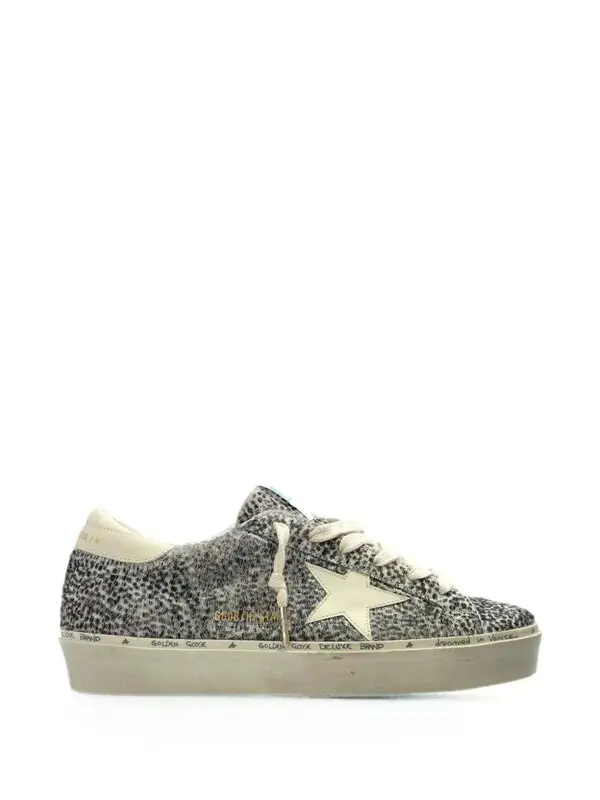 GOLDEN GOOSE Hi Star Leopard Print Sneakers - Grey