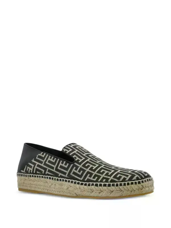 Balmain Monogram Pattern Espadrille Sneakers