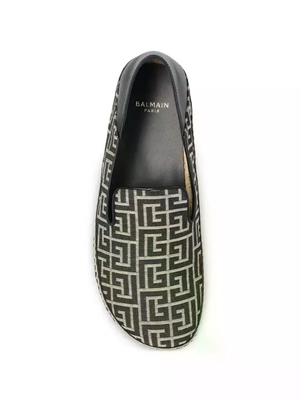 Balmain Monogram Pattern Espadrille Sneakers