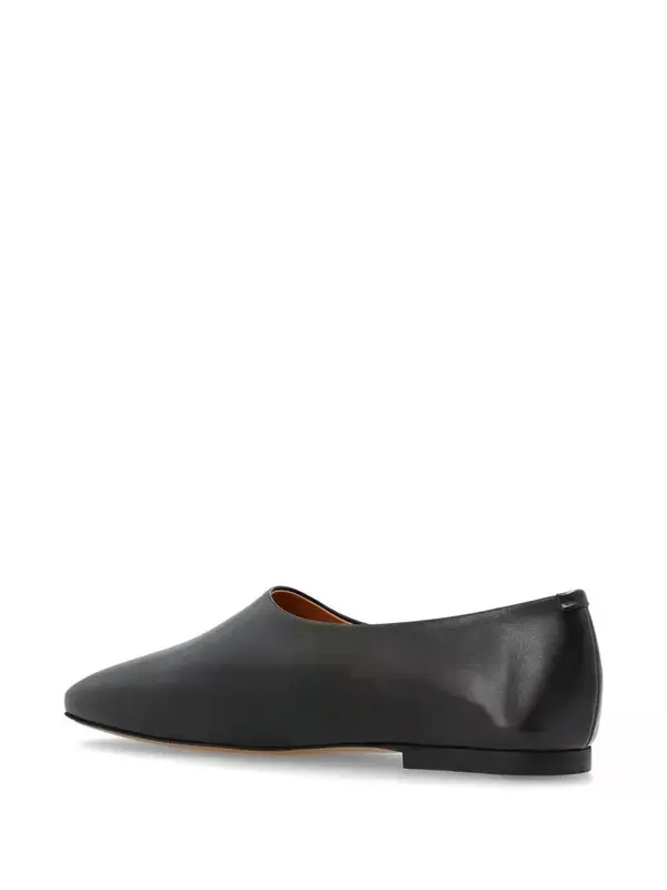 JIL SANDER Square-toe Leather Ballet Flats