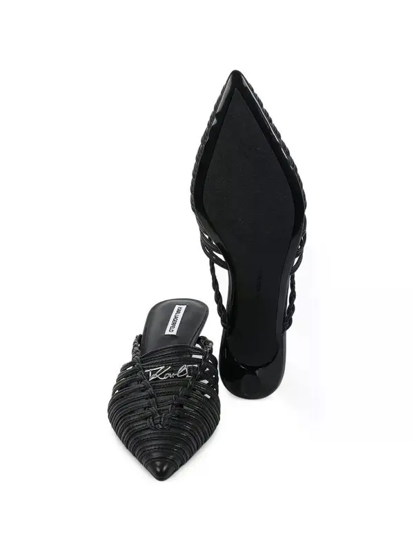 Karl Lagerfeld Caged Pointed-toe Mules