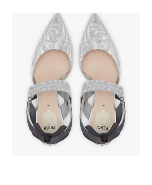 Fendi Colibrì Slingback Pumps - Gray
