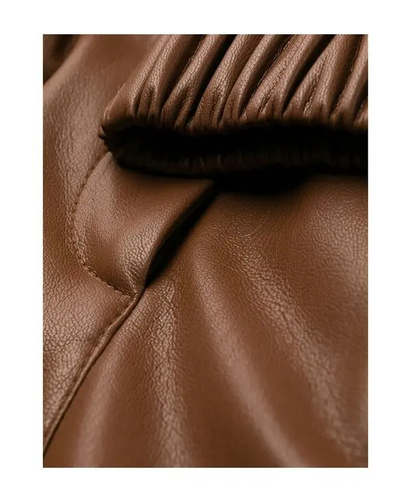 MSGM High-waisted Faux-leather Cargo Pants