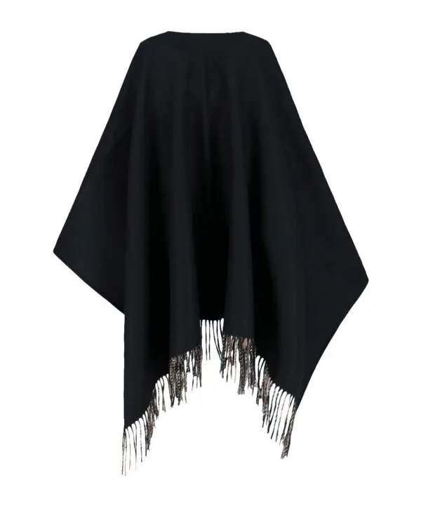 Burberry Checked Fringed-edge Cape