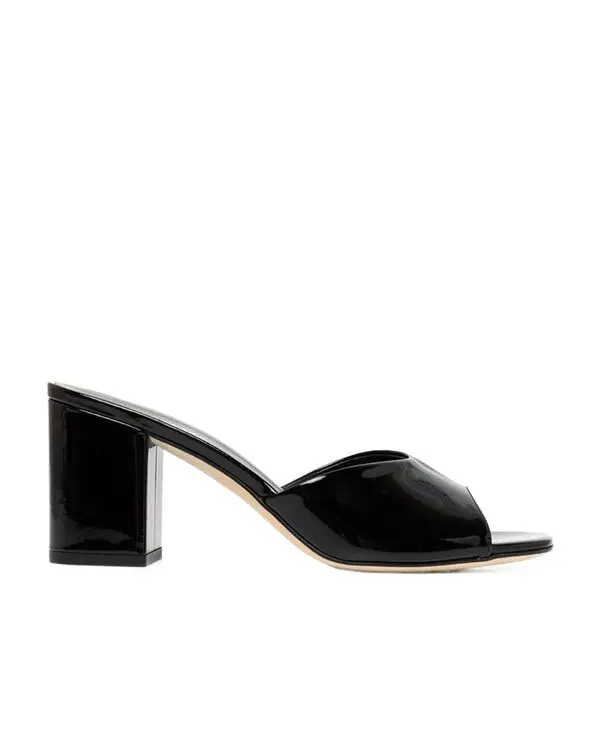 Paris Texas Anja Block Heel Sandals - Black