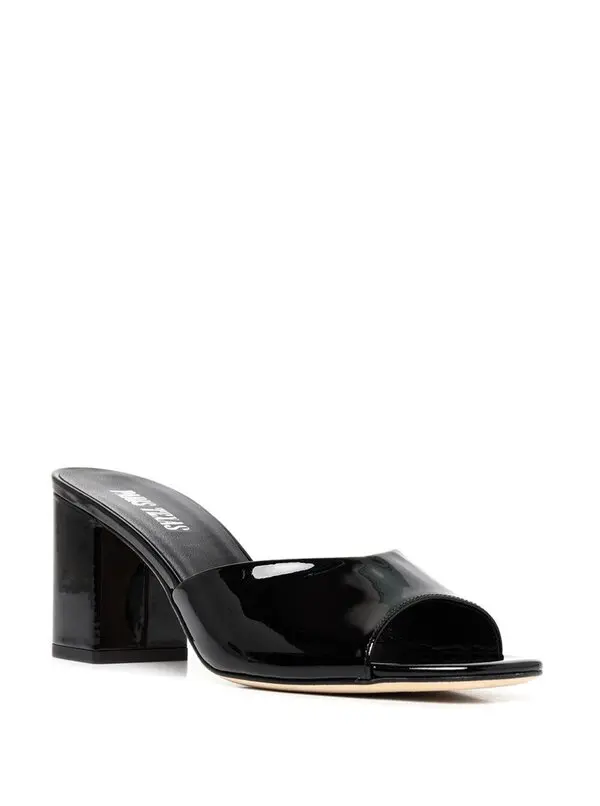 Paris Texas Anja Block Heel Sandals - Black