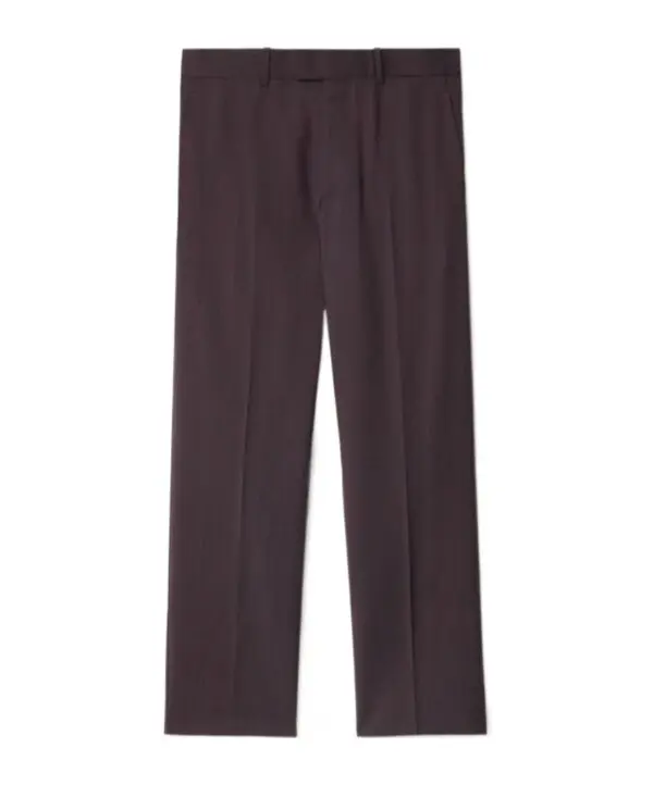 Burberry Hook-and-button Tailored Trousers - Burgun-red Mixed Color