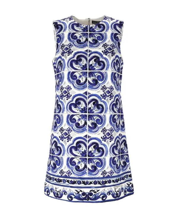 Dolce & Gabbana Majolica Print Mini Dress