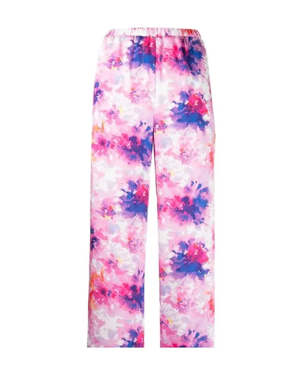 MSGM Floral Printed Elasticated Waist Pants