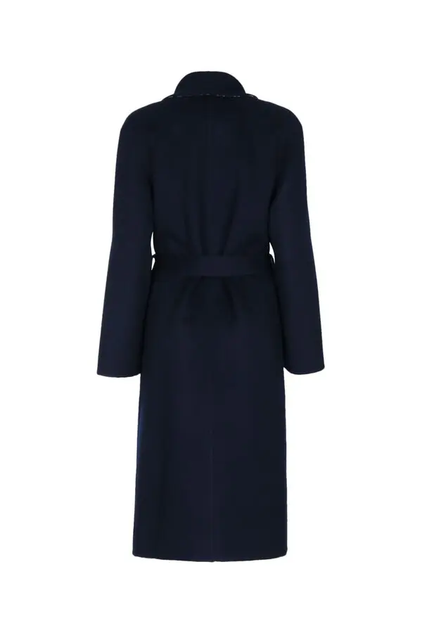 Dior Belted Shawl-collar Coat