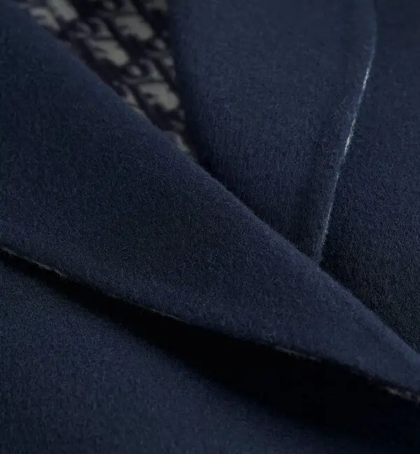 Dior Belted Shawl-collar Coat