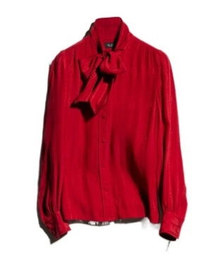Gucci Tie-neck Jacquard Silk Shirt