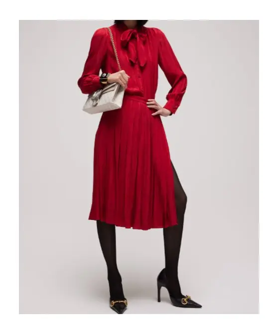 Gucci Tie-neck Jacquard Silk Shirt
