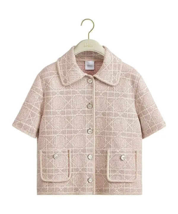 Dior Macrocannage Short-sleeved Jacket - Pink