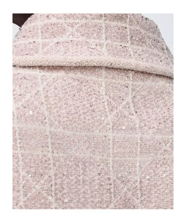 Dior Macrocannage Embroidered Sequin Short Sleeve Jacket