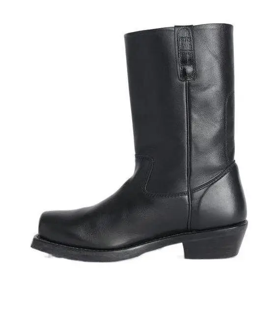 Our Legacy Calf-length Leather Boots - Black