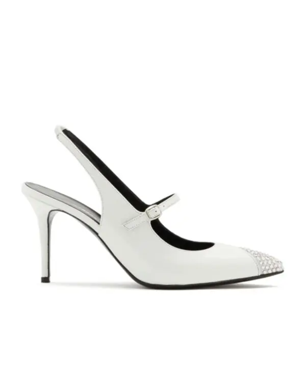 Alessandra Rich Embellished Slingback Pumps