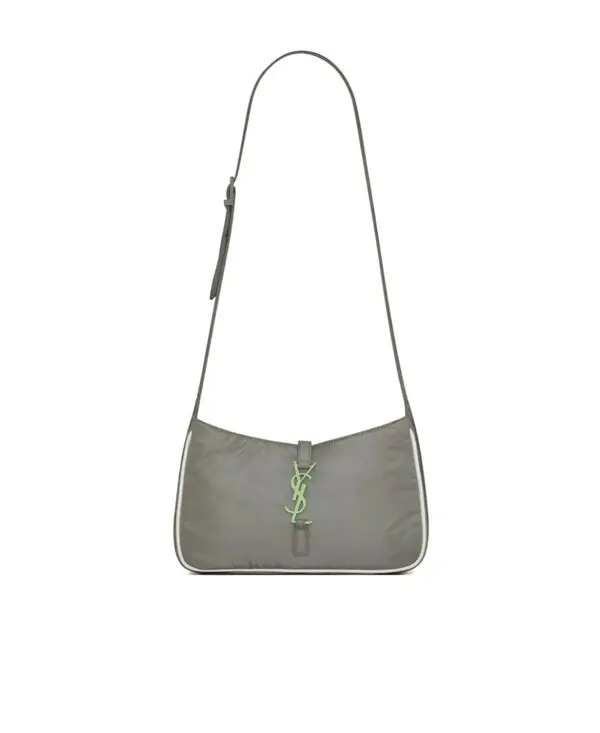 Saint Laurent Le 5 À 7 Logo Plaque Crossbody Bag - Gray