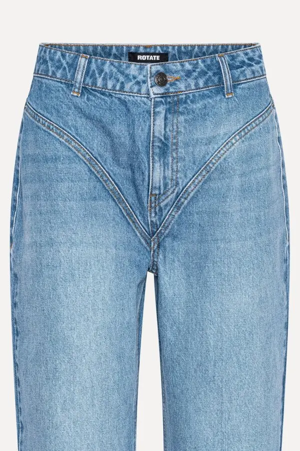 ROTATE BY BIRGER CHRISTENSEN High Waist Cutline Jeans
