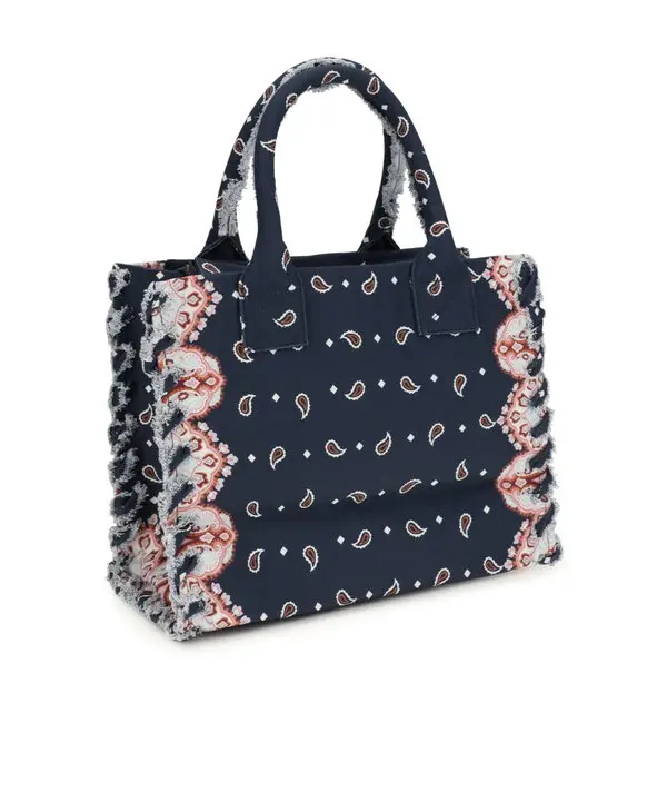 Pinko Logo Embroidered Medium Beach Shopping Bag