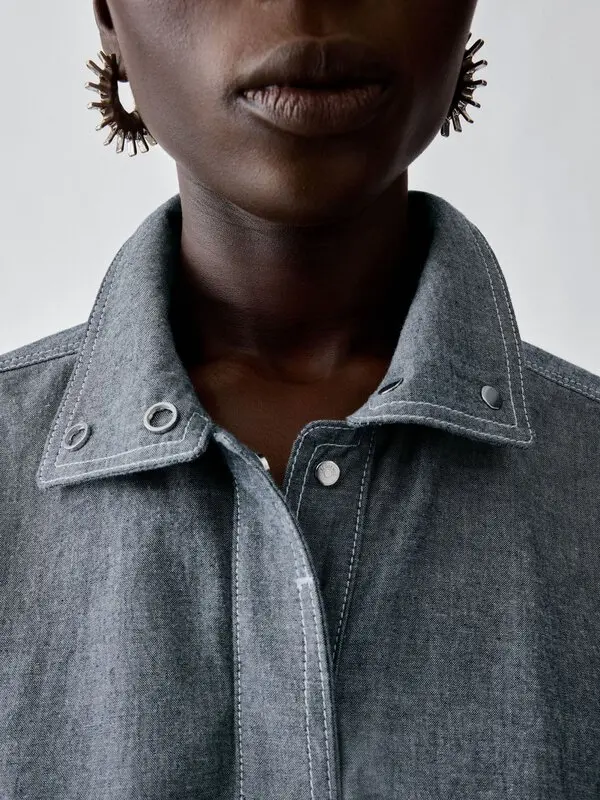 Jacquemus Belted Peplum Jacket - Grey