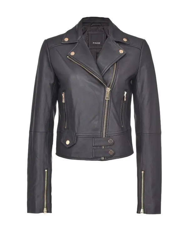 Pinko Cropped Jacket With Zip Detail