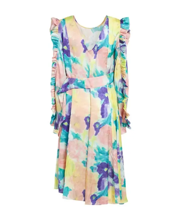 REMAIN BIRGER Long-sleeved Round-necked Dress