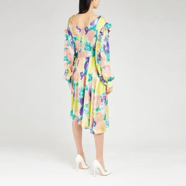 REMAIN BIRGER Long-sleeved Round-necked Dress