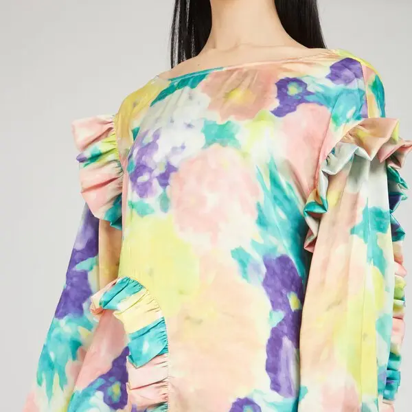 REMAIN BIRGER Long-sleeved Round-necked Dress