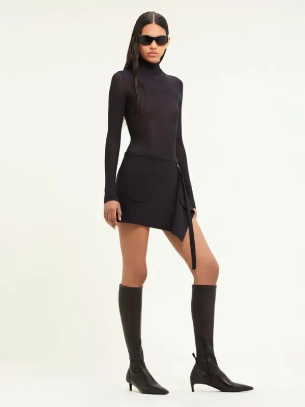 COURREGES Second Skin Mockneck Top
