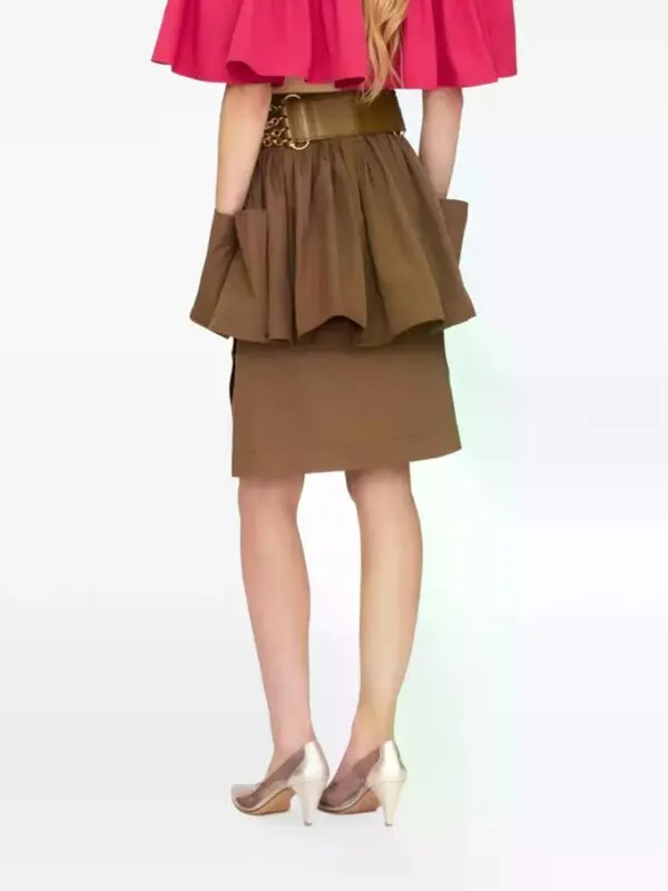 Chloé Pocket Mini Skirt - Brown