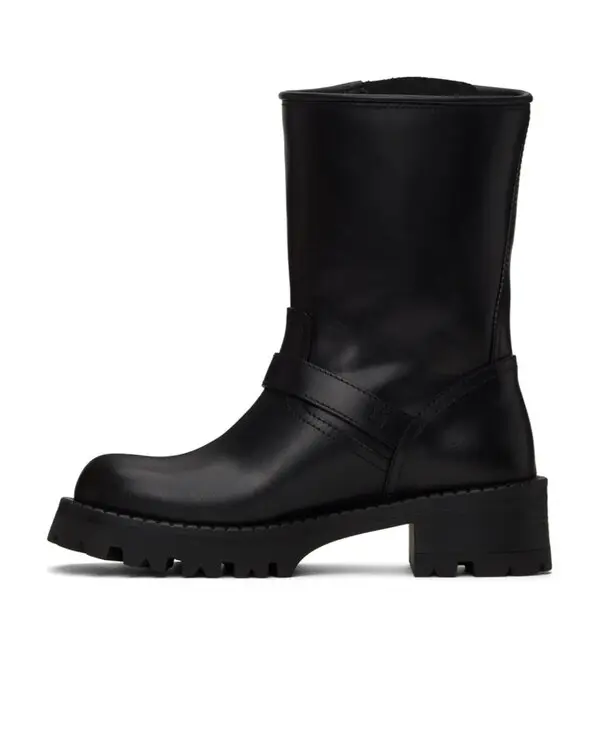 Versace Medusa Embossed Leather Boots
