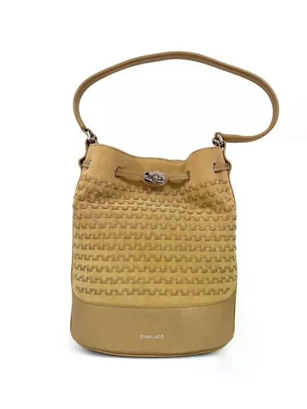 ZANELLATO Woven Design Bucket Bag - Neutrals