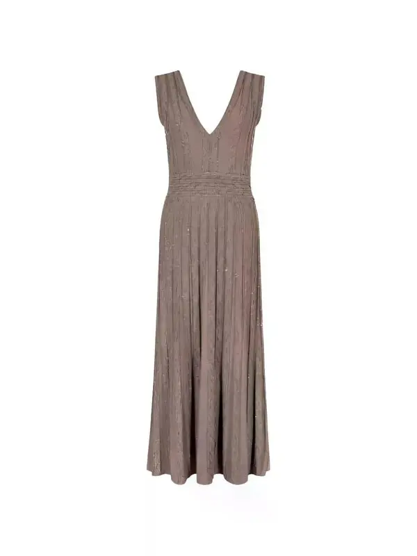 D.exterior Sequin-embellished Maxi Dress - Neutrals