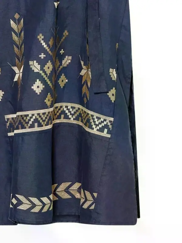 Greek Archaic Kori Embroidered Midi Dress