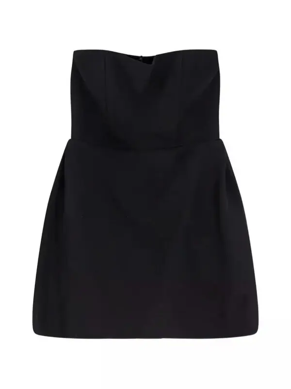 ACTUALEE Strapless Sweetheart Neck Mini Dress - Black